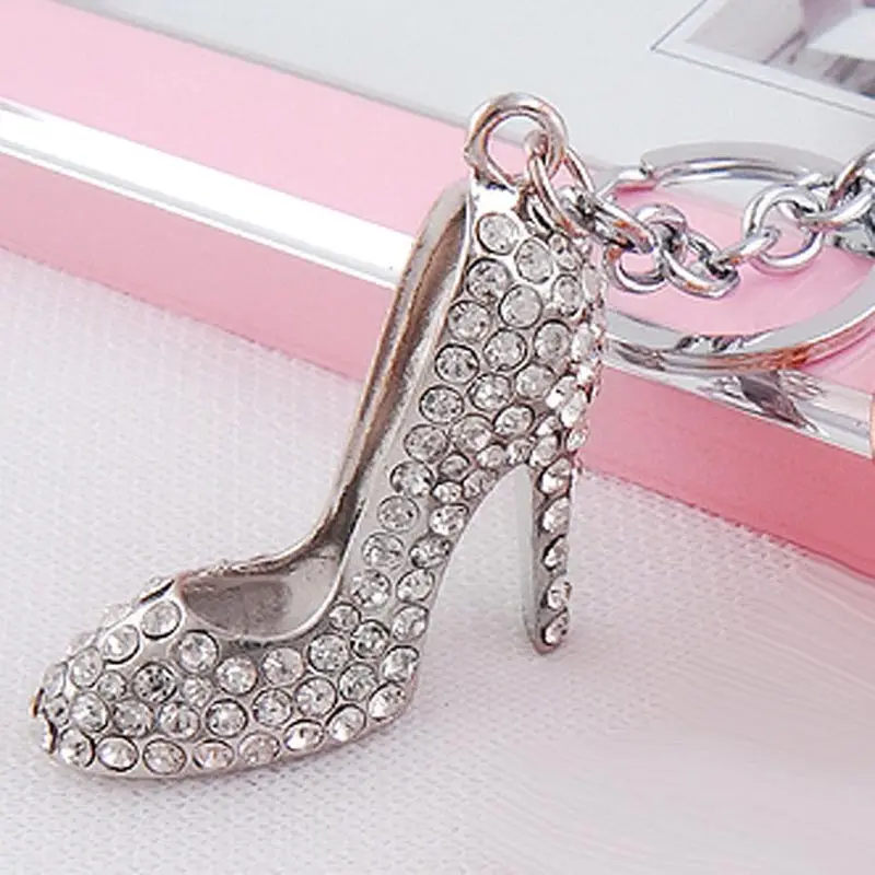 Shoe Keychain 2017 New Arrival High End Fashion Crystal Key Chain High ...