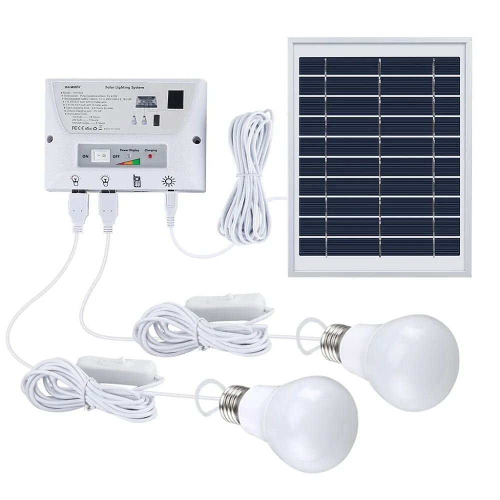 Solar Lighting System Solar Light Bulb With Solar Panel Controller 2 ...