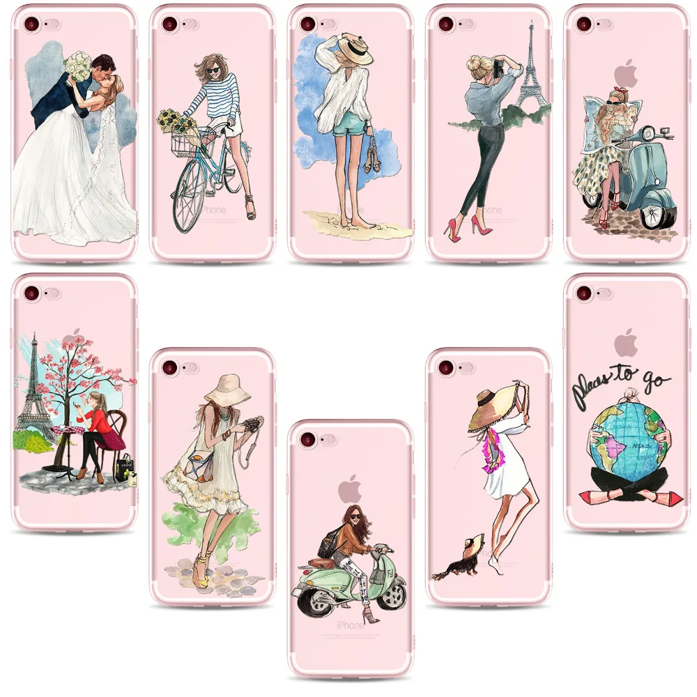 Nuevas fundas de teléfono de diseño de chicas de viaje a la moda para ...