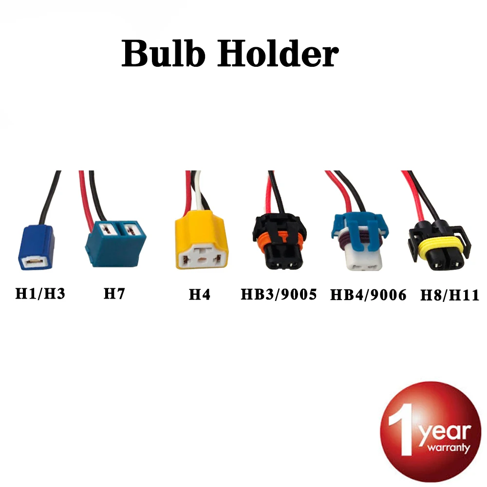 Viecar (2 Pieces/Lot) Ceramic Socket for H1 / H3 / H4 / H7 / H8 / H11 ...