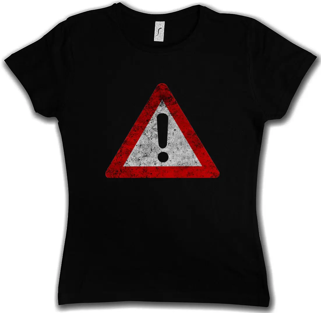 Summer 2017 Cotton T shirts WARNING SIGN T SHIRT Symbol Logo USA ...