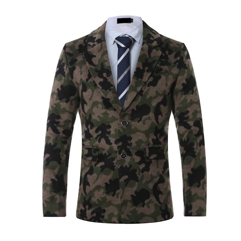 new winter camouflage 4XL men suits fashion PLUS SIZE blazer think ...