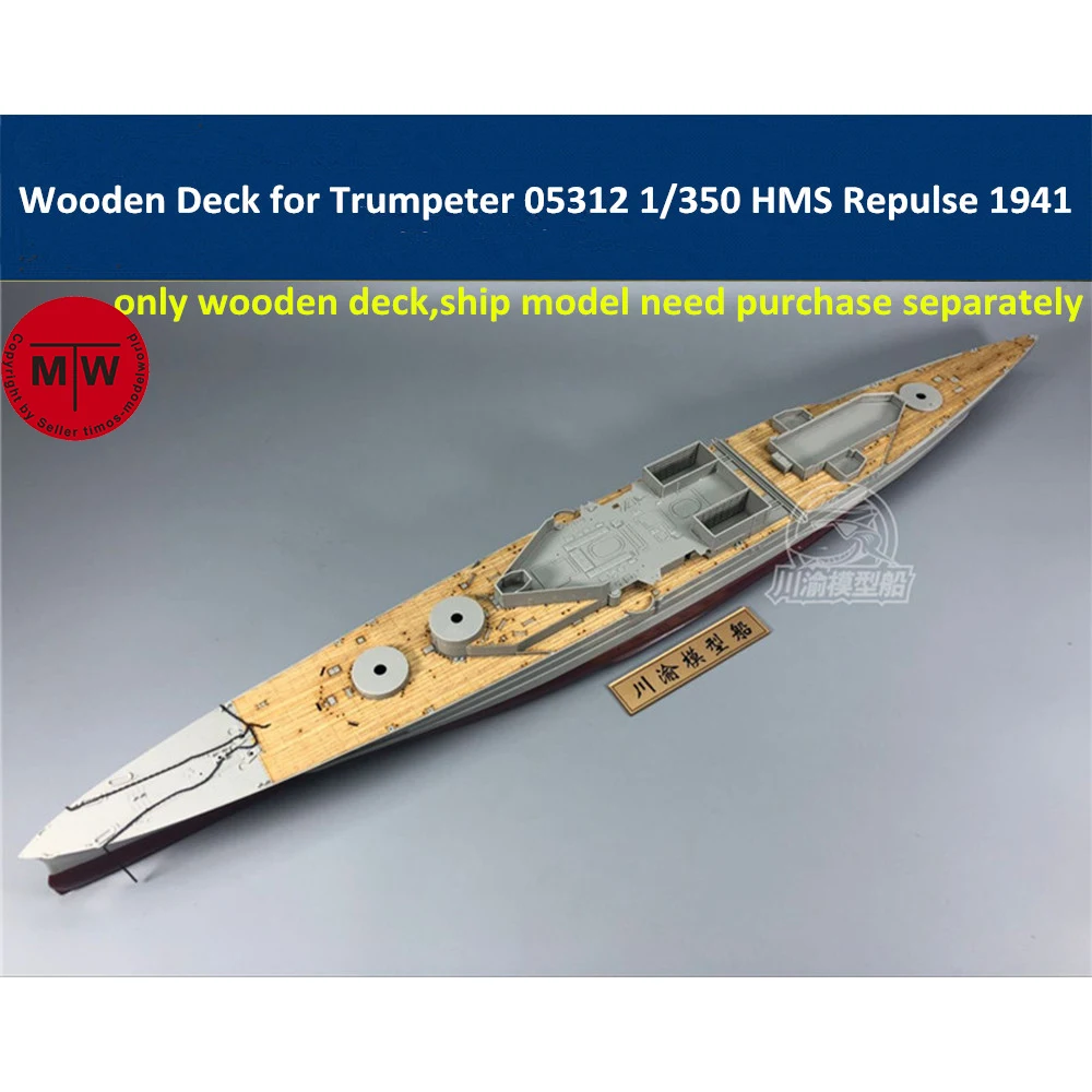 Wooden-Deck-for-1-350-Scale-Trumpeter-05312-HMS-Repulse-1941-Battleship ...