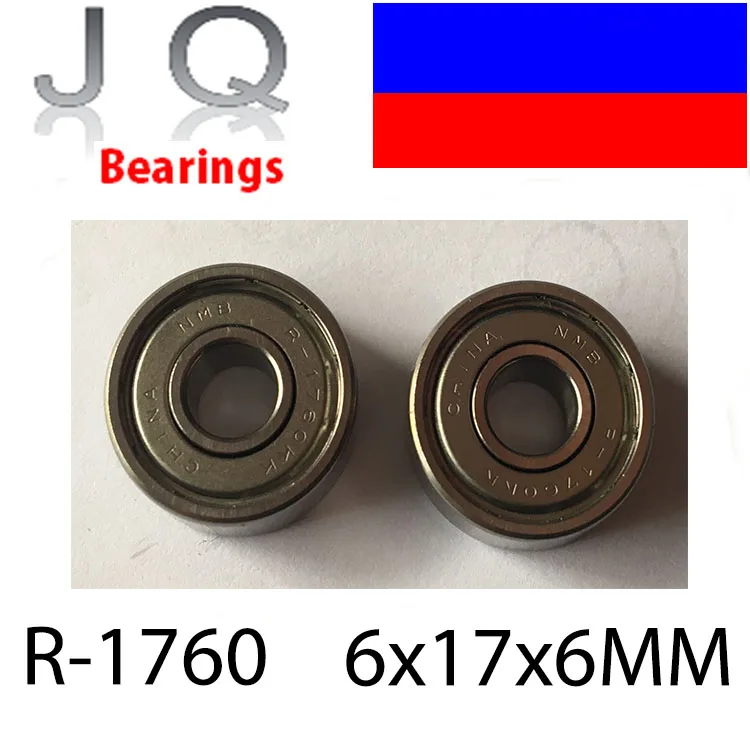 Jq Bearings 10pcs F606z R-1760 6 X 17 X 6mm Metal Miniature Deep Groove ...