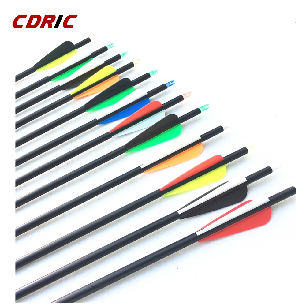 12PCS 30 inches Spine 600 Carbon Arrow For Recurve/Compound Bows ...