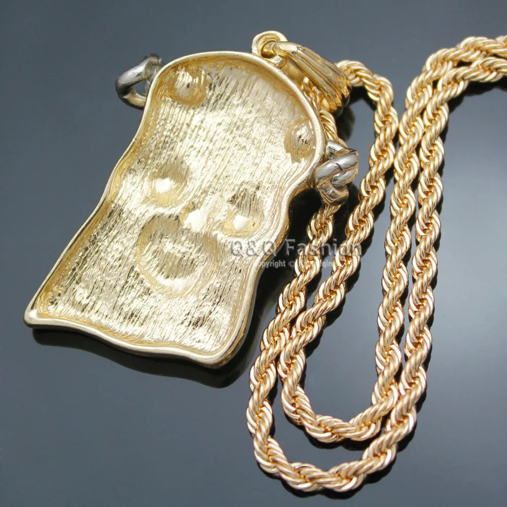 Catholic Religious Gold Jesus Cross Medals Christ Twist Rope Pendant ...