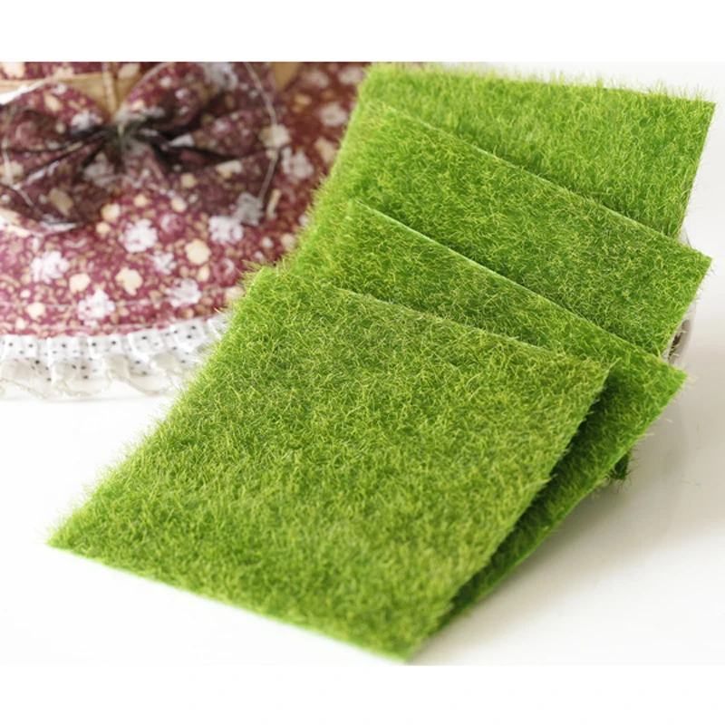 GAZON ARTIFICIEL,15x15CM--Fausse pelouse artificielle 30CM 15CM, 1 pièce, ornement de jardin ...