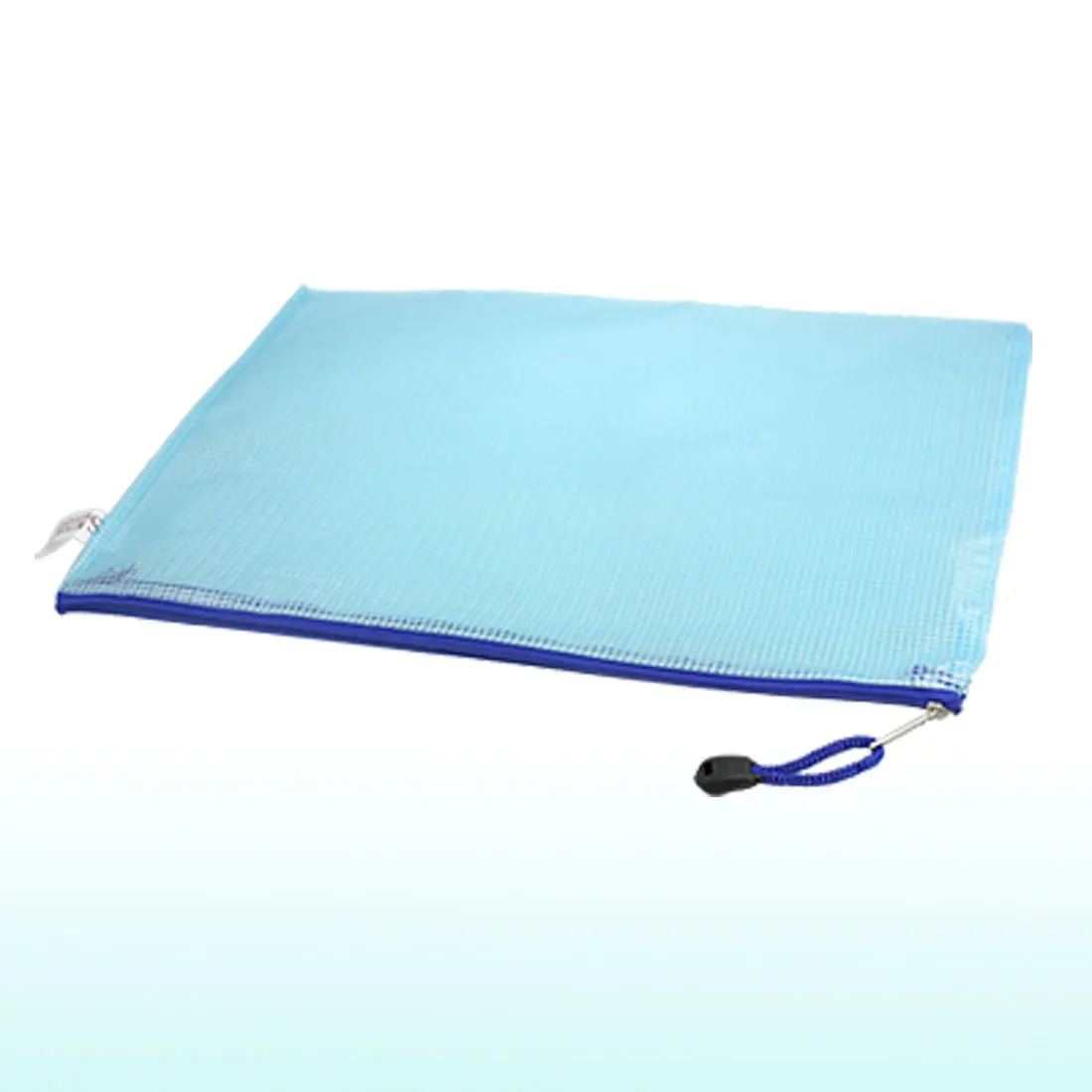 12 Pcs Blue Plastic Pen File A4 Document Bags Zip up Folders Pockets ...