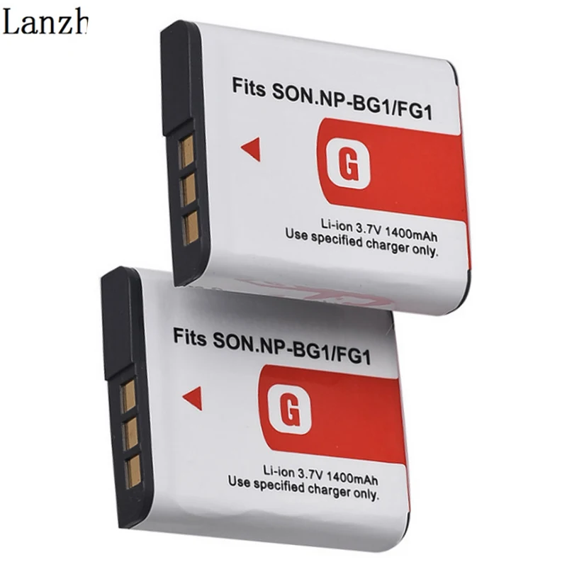 2pcs X 1400mah Np-bg1 Np Bg1 Npbg1 Battery For Sony Dsc-h3 Dsc-h7 Dsc-h9 Dsc-h10 Dsc-h20 Dsc-h50 ...
