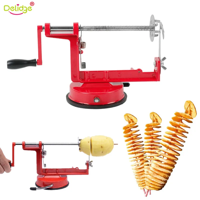 Delidge 1pc Manual Spiral Potato Cutters Aluminum Alloy Twisted Tornado