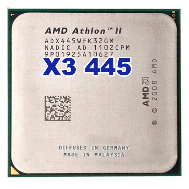 CPU AMD Athlon II X3 445 3.1 GHz Triple Core Socket AM2+ AM3 Desktop ...