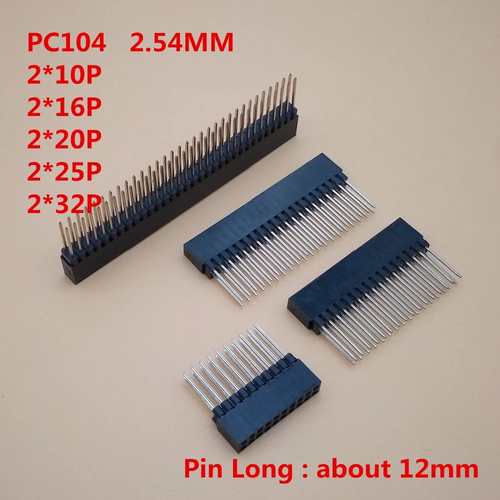 5 Pcs/Lot Female Header PC104 2.54mm Pitch 2*10P/16P/20P/25P/32Pin Double Row Female Pin Header ...