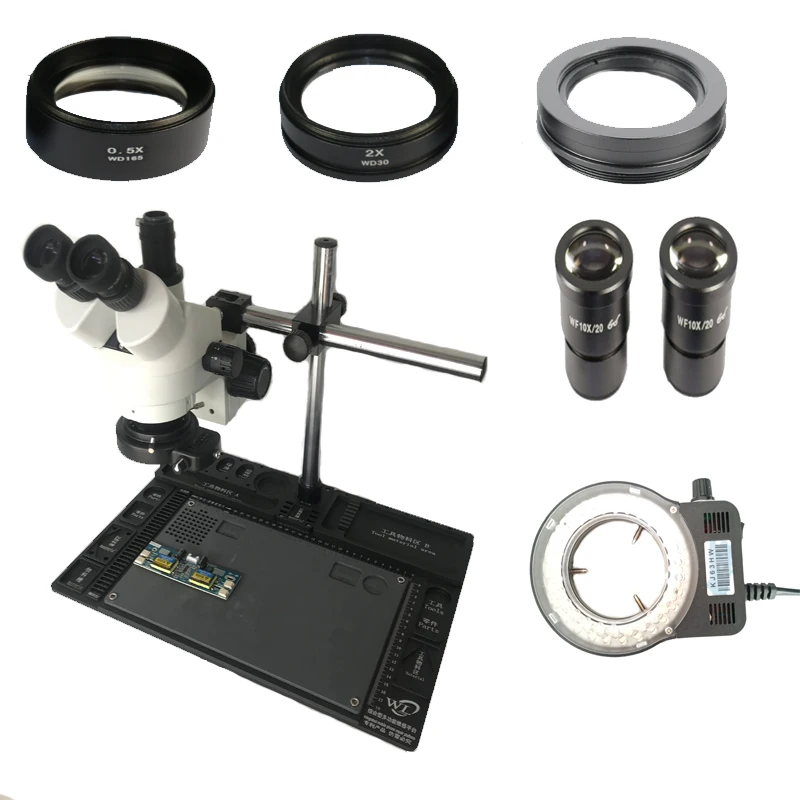 Single arm support 7X 45X 3.5X 90X Vertical Trinocular Stereo Zoom ...