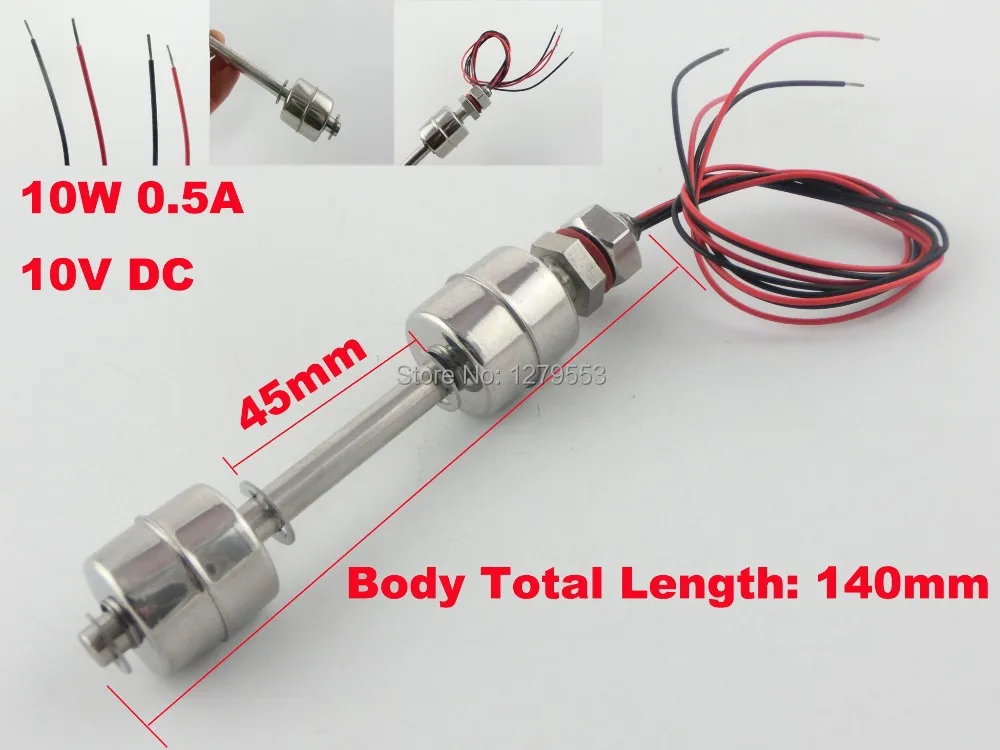 Tank Pool Liquid Water High Low Level Sensor Stainless Steel Float ...