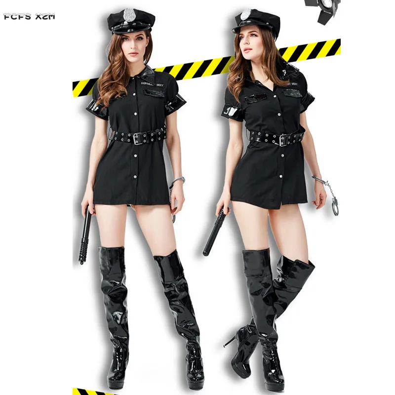 Female Halloween Policewoman Costumes Women Police Uniforms Cosplay ...