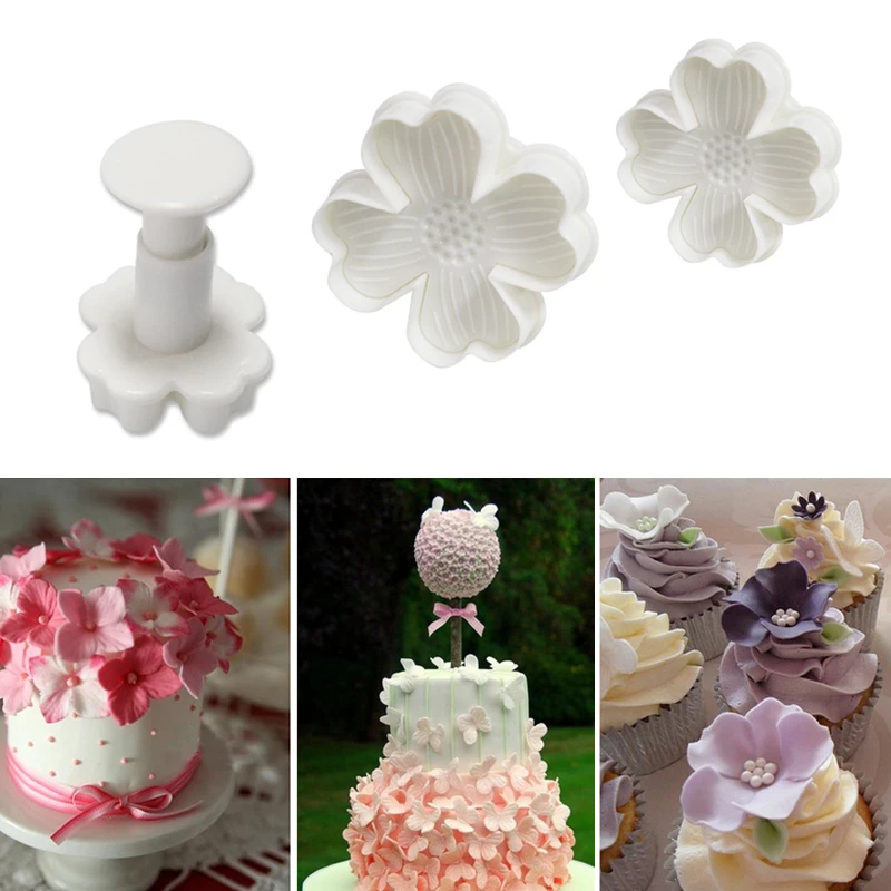 3pcs/lot Lucky Clover Shape Cutters Sugarpaste,Rolled Fondant, Gum ...