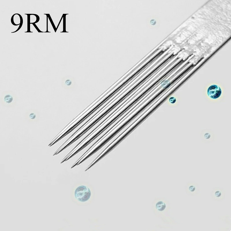 Box Of 50pcs Disposable Sterilized 9rm Tattoo Needles (9 Curved Magnum ...