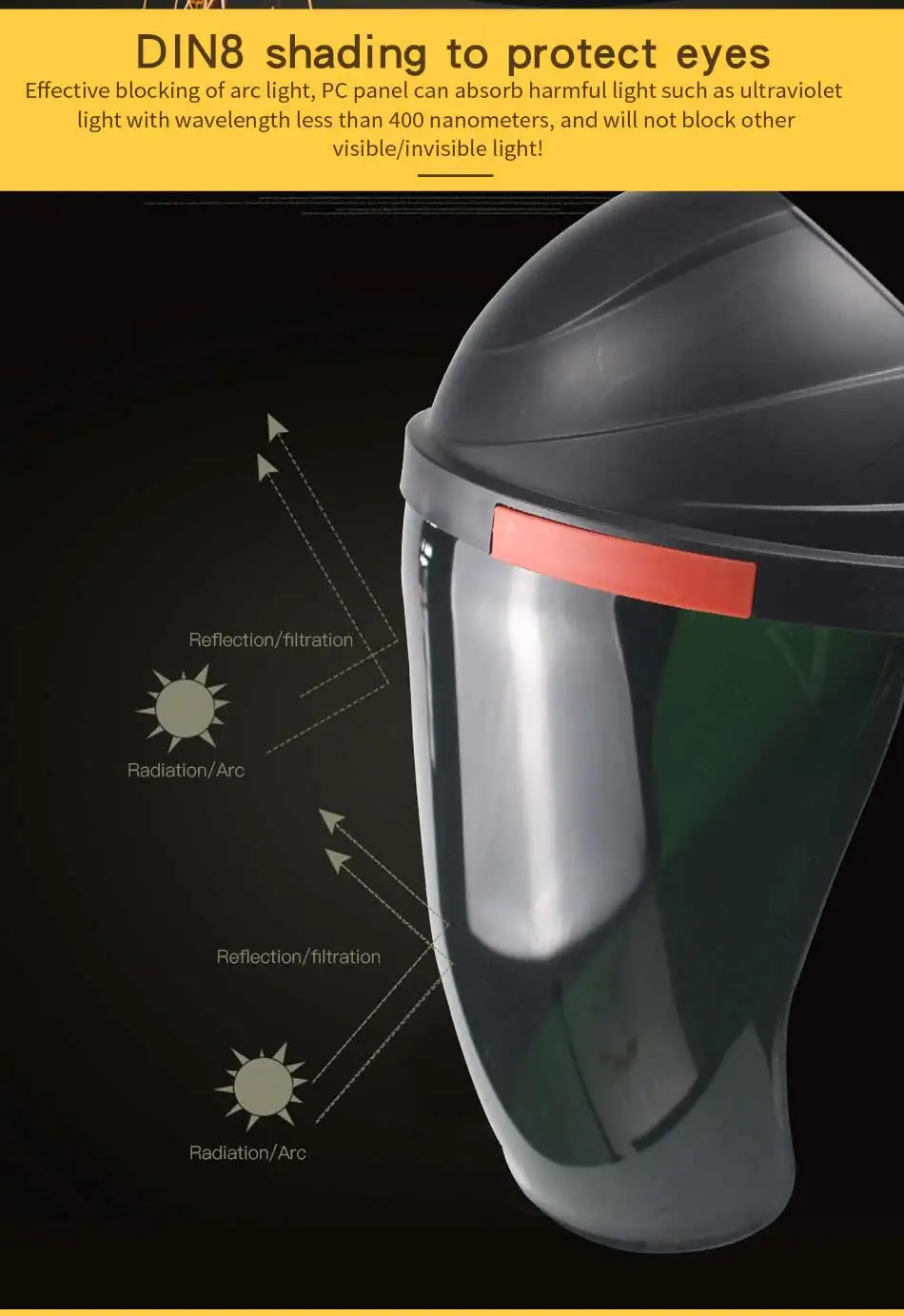 Masque de soudure,Casquette de protection pour soudage, chapeau de ...