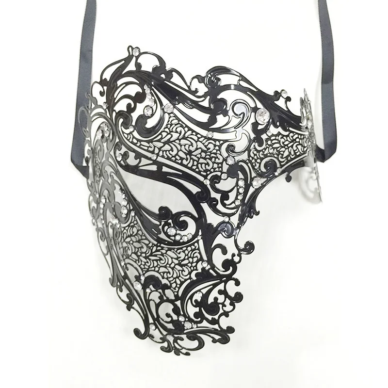 Victorian Skull Half Mask GrayScale Silver and Gold - agrohort.ipb.ac.id
