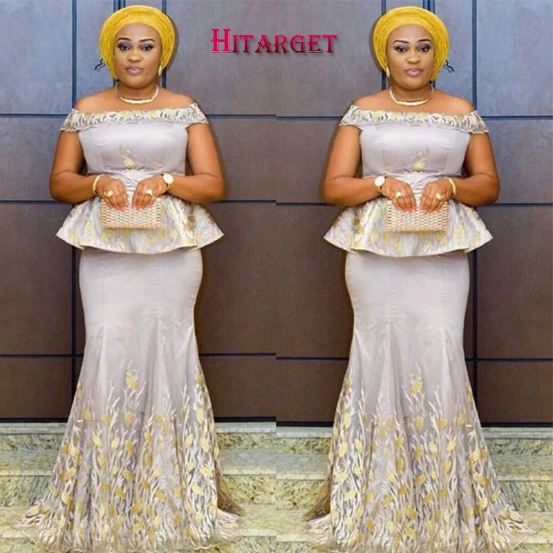 2017 African Lace Dress Women 2 Piece Set Women Top And Skirt Sets Custom