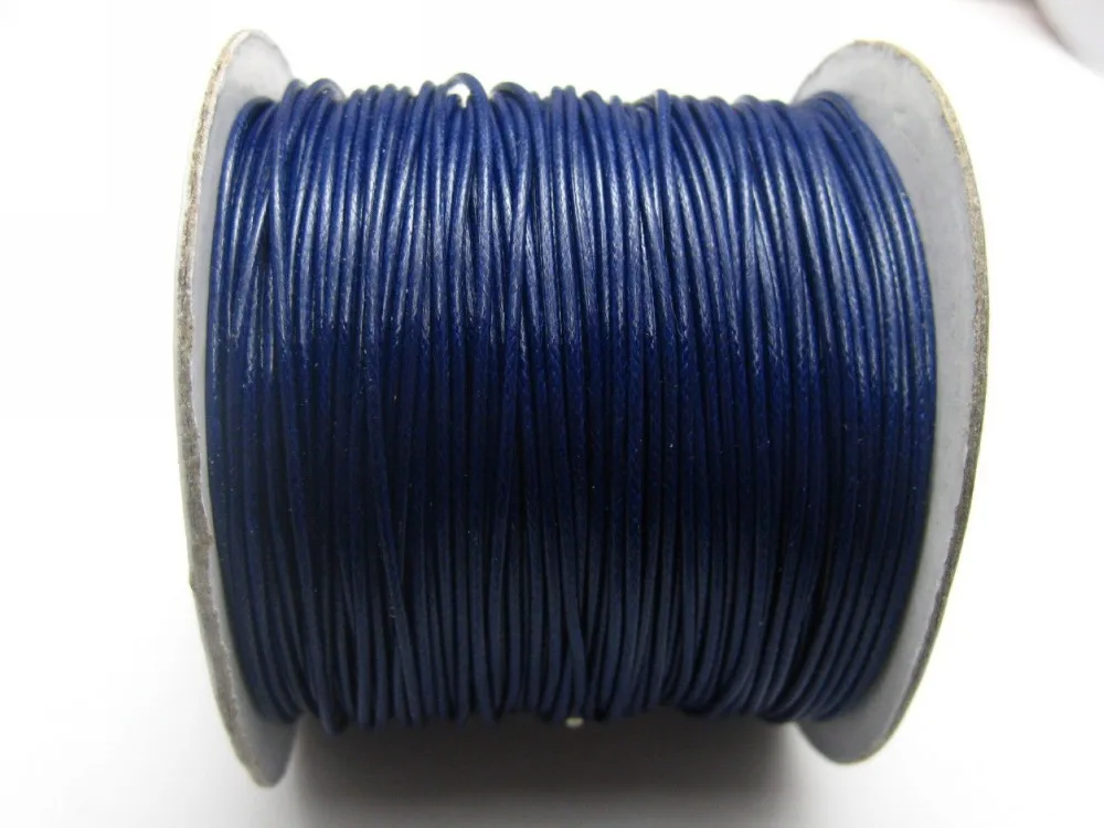 100 Yards Navy Blue Korean Waxed Cord String Thread 1mm for Bracelet ...
