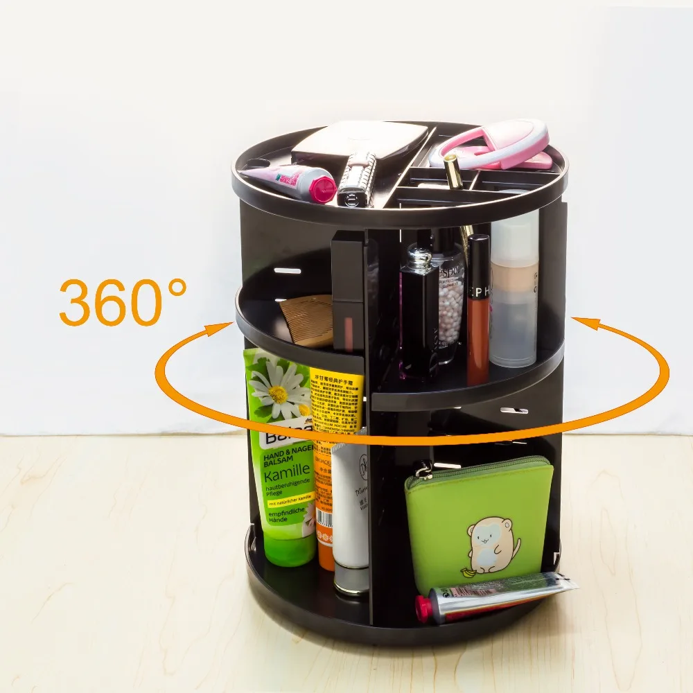 Rotate 360 Degrees Plastic Boxes Cosmetics Boxes Makeup Organize ...