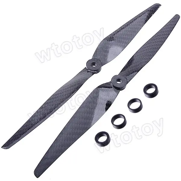 2Pair/Lot 11X50 Real Carbon Fiber Blades Clockwise counter clockwise ...