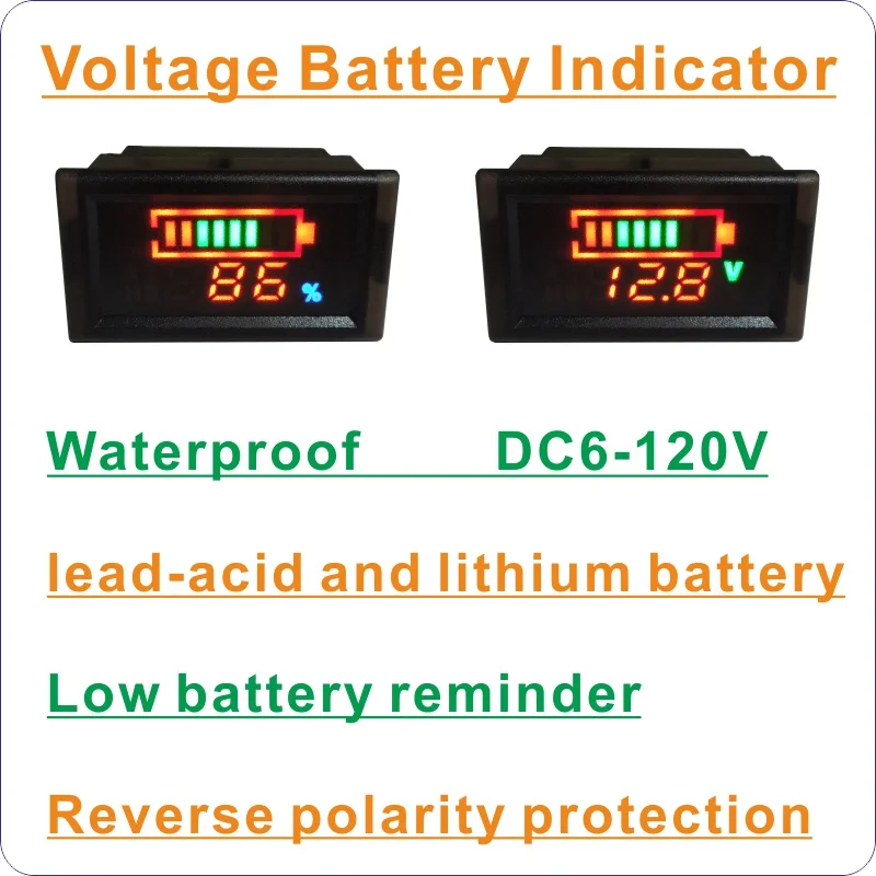 12 V Lead-Acid Lithium Battery Indicator LED Water-Resistant LED ...