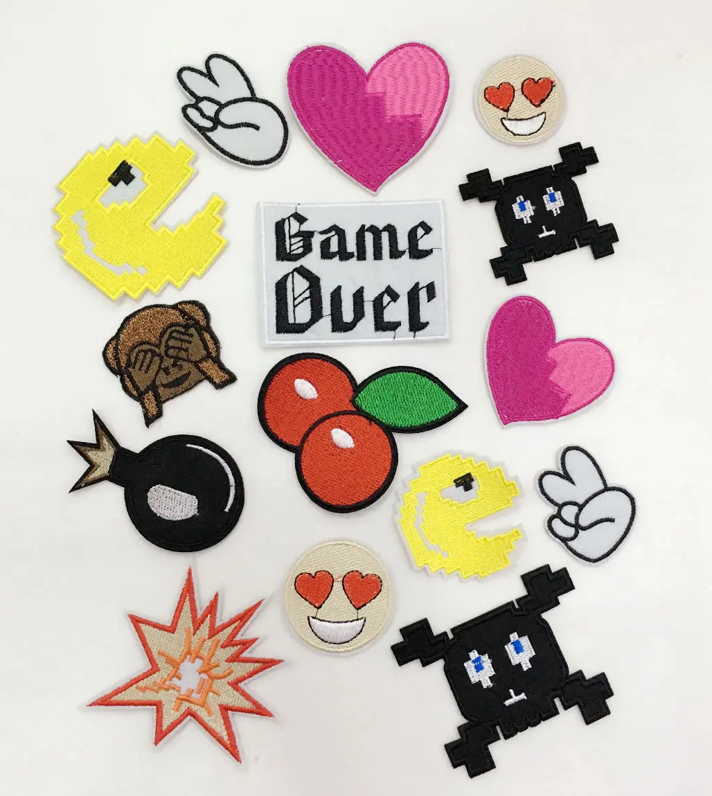 Hot selling embroidered fabric sticker,T shirt decorative patches,DIY ...