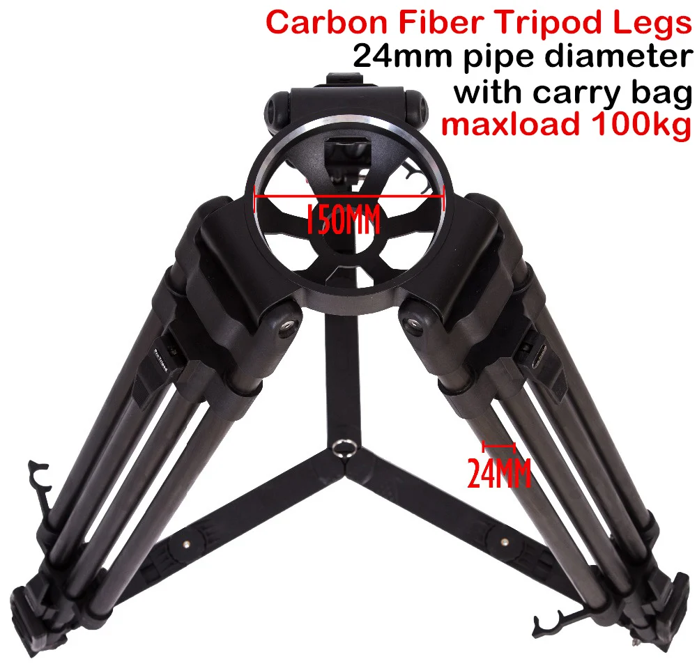 100kg last Carbon Fiber Stativ Stehen Professionelle Video Kamera ...