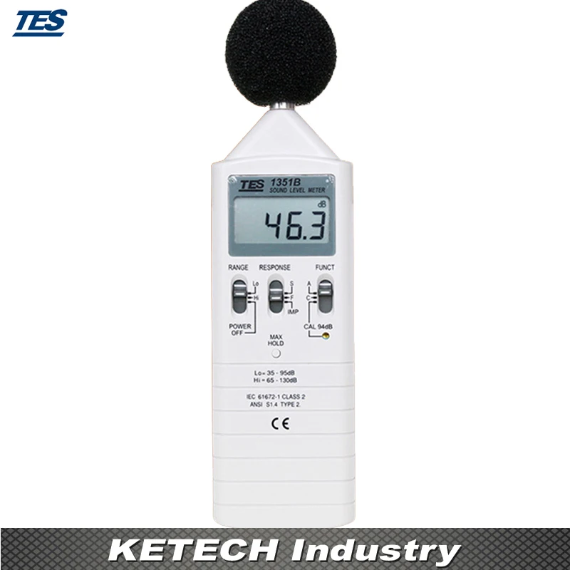 Digital Sound Level Meter 31.5Hz to 8KHz TES-1351B - buy at the price ...