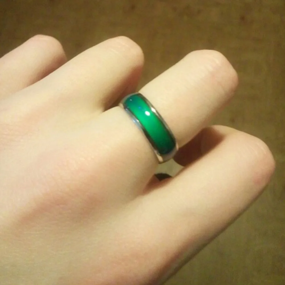 Stainless Ring Changing Color Mood Rings Feeling / Emotion Temperature ...