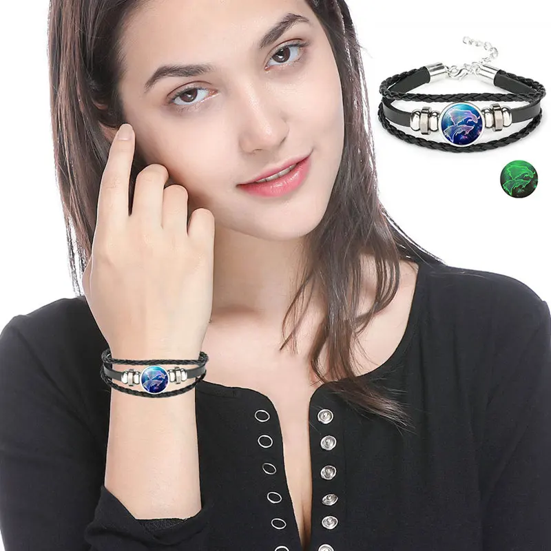 New Fashion Personality Twelve Constellation Bracelet Men's And Women's ...