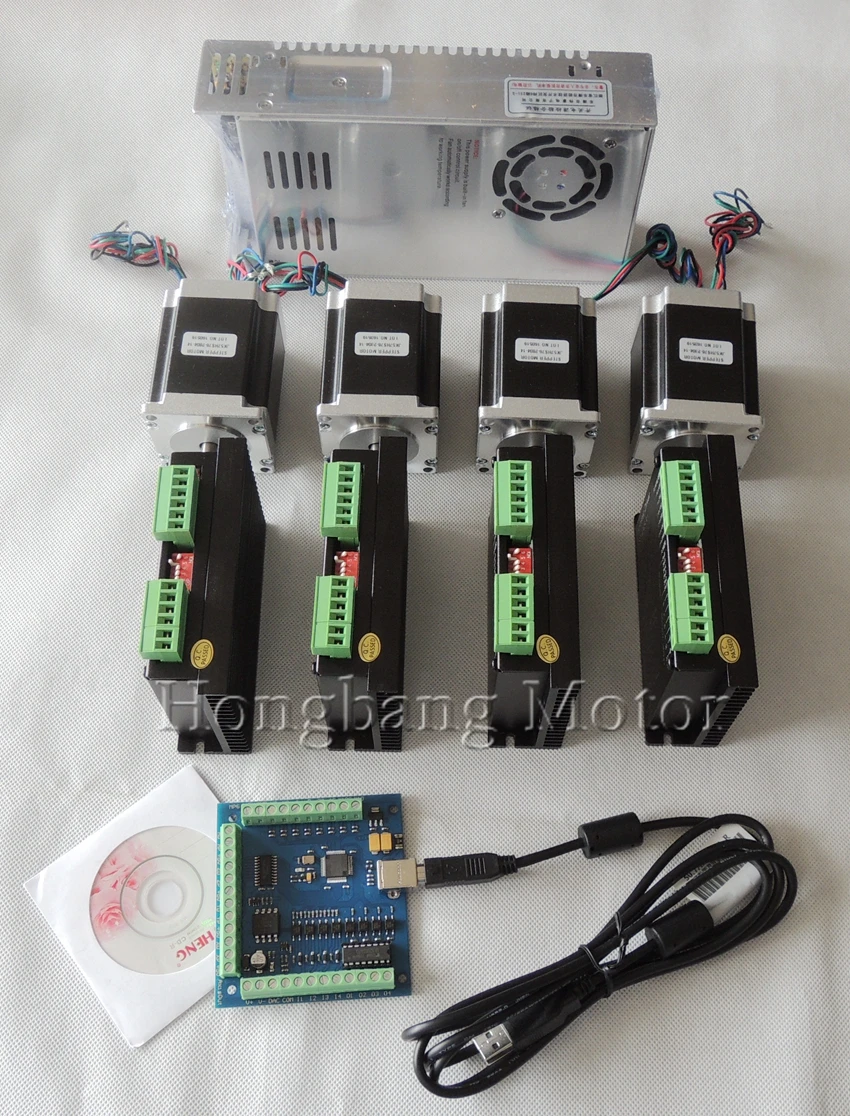 Ship from EU,CNC USB 4 Axis Kit, 4pcs TB6600 stepper motor driver+mach3 ...