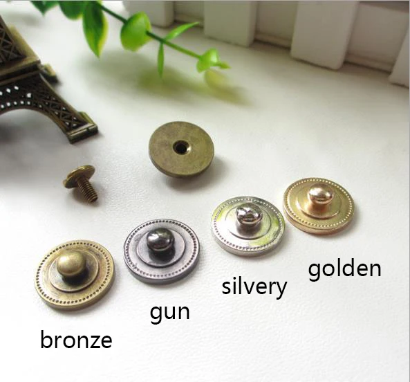 brass snap press button garment rivet studs with screws for bag, hat ...