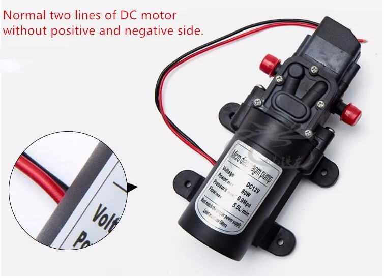 CE ISO DC12V 24V 80W High Pressure Micro Diaphragm Water Pump Automatic ...