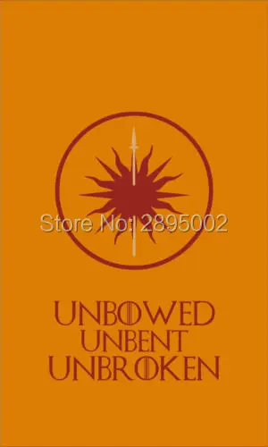 Game of Thrones Unbowed Unbroken Unbent Martell Banner Banner Nylon ...