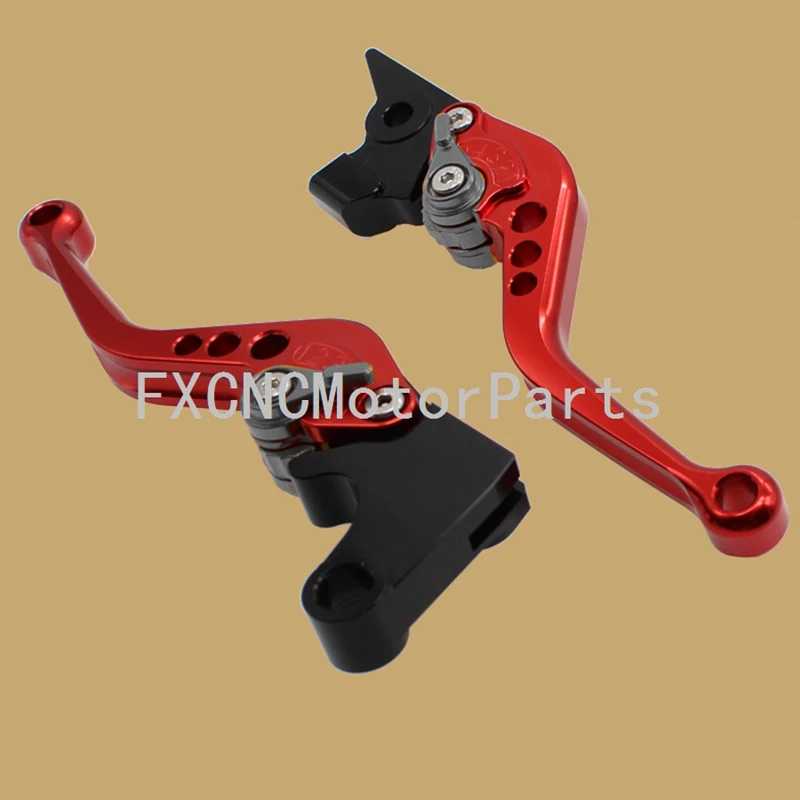 CNC Red & Gray Motorcycle Adjustable Clutch Brake One Pair Levers For ...