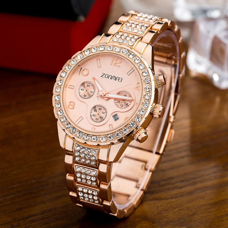ZONMFEI 2017 Famous Brand Watches Women Stainless Steel Quartz Watch ...