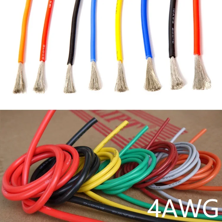4AWG Silicone Wire 25mm Square Insulated Flexible Electrical Cable ...