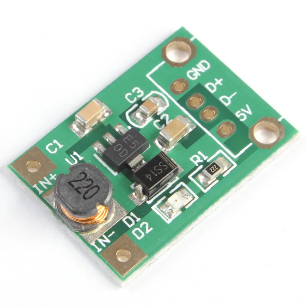 Monday Kids DC-DC Boost Converter Step Up Module 1-5V to 5V 500mA Power ...