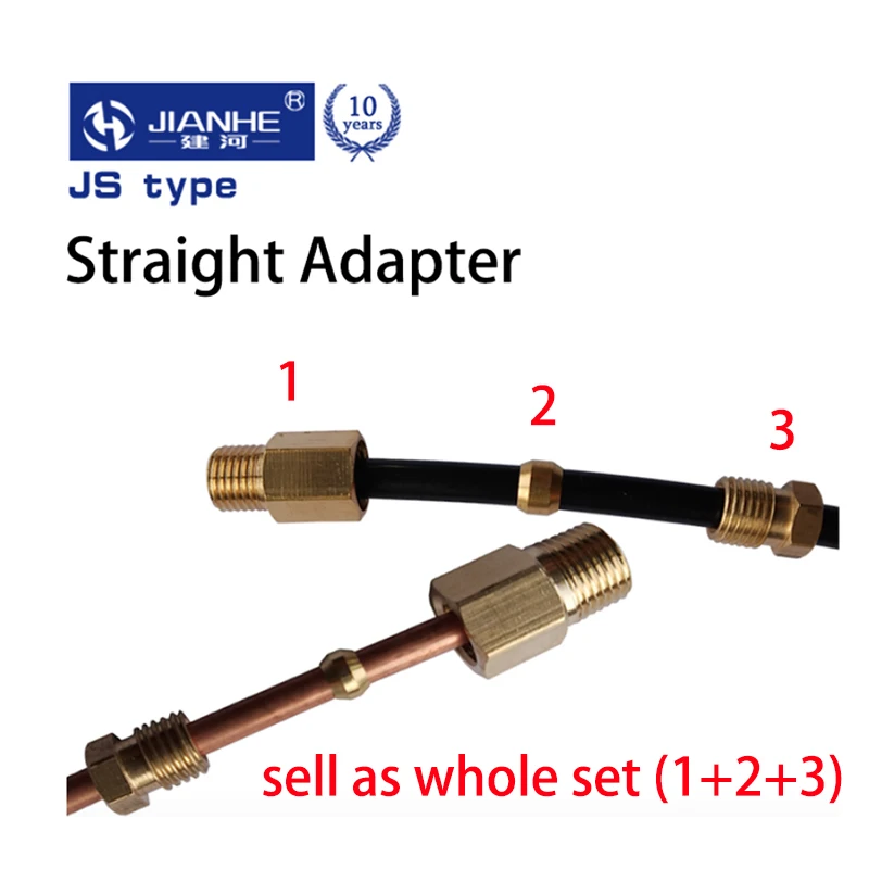 Compression-Straight-Adapter-4mm-6mm-Lubrication-Brass-Oil-Pipe-Fitting ...