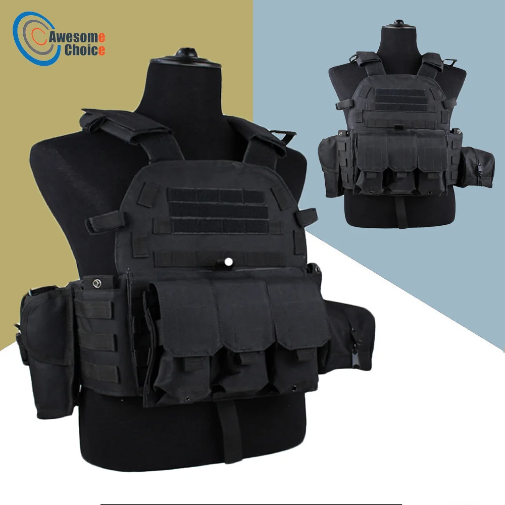 Kevlar Vest Jpc 600d Hunting Tactical Vest Military Molle Plate Carrier Magazine Airsoft ...
