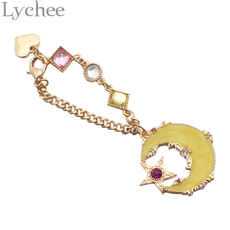 Lychee 1 piece Japan Anime Sailor Moon Key Chain Key Ring Metal Pink ...