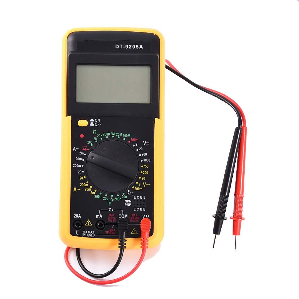 DT9205A AC/DC Digital LCD Display Electrical Handheld Tester Digital ...