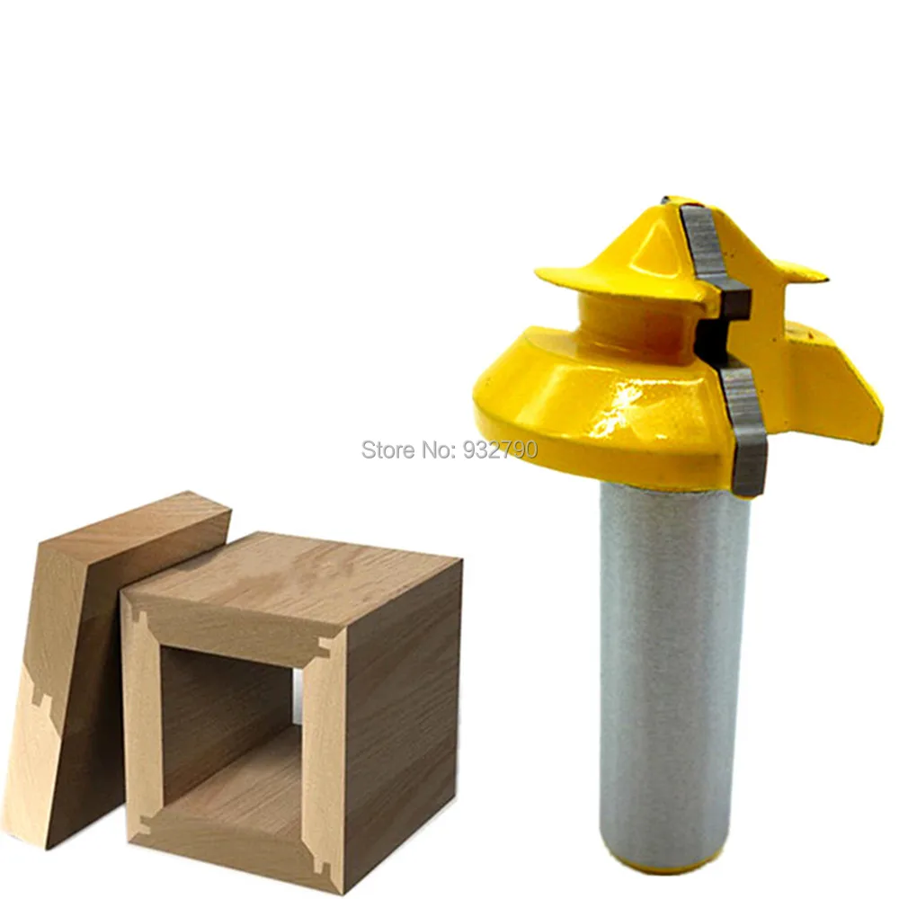 45 Degree Lock Miter Router Bit Glue Joint Router 1/2" Shank ...