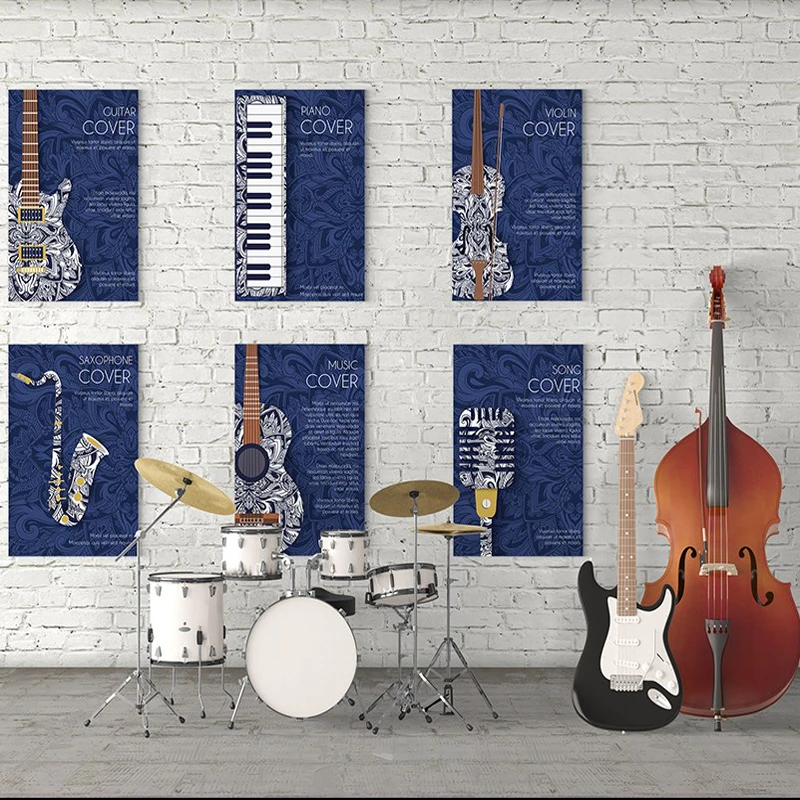 Modern Musical instruments Canvas Painting Poster And Prints Decoration ...