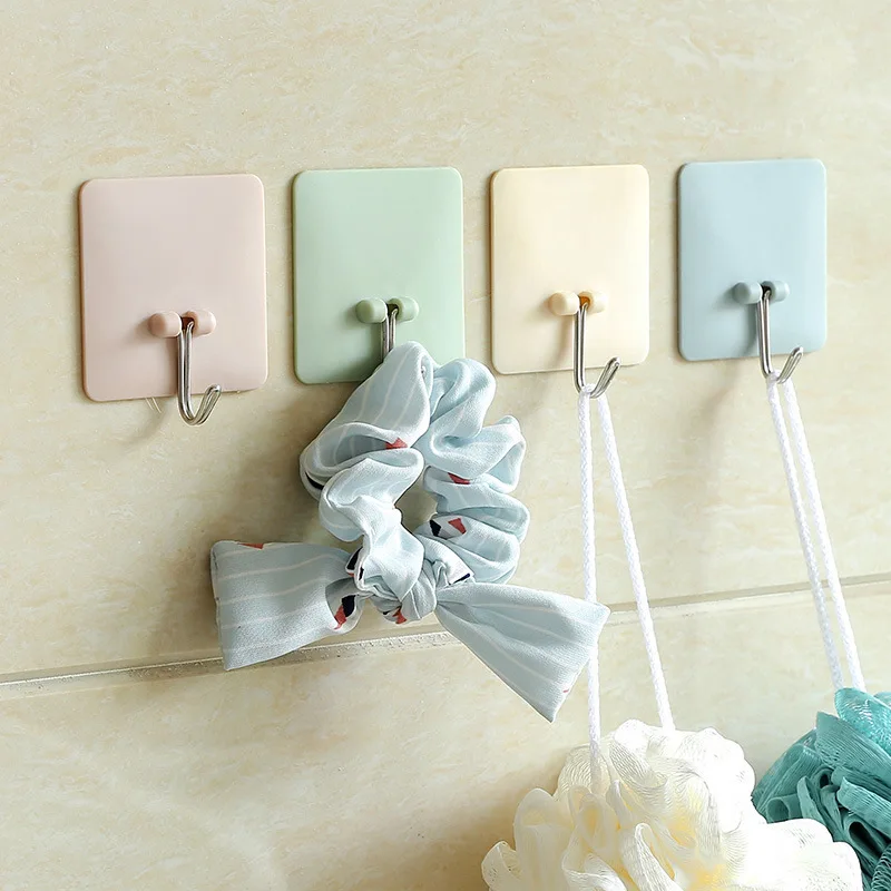 New Arrive Bathroom Kitchen Adhesive Hooks Shelf Hanger Organizer Stick ...