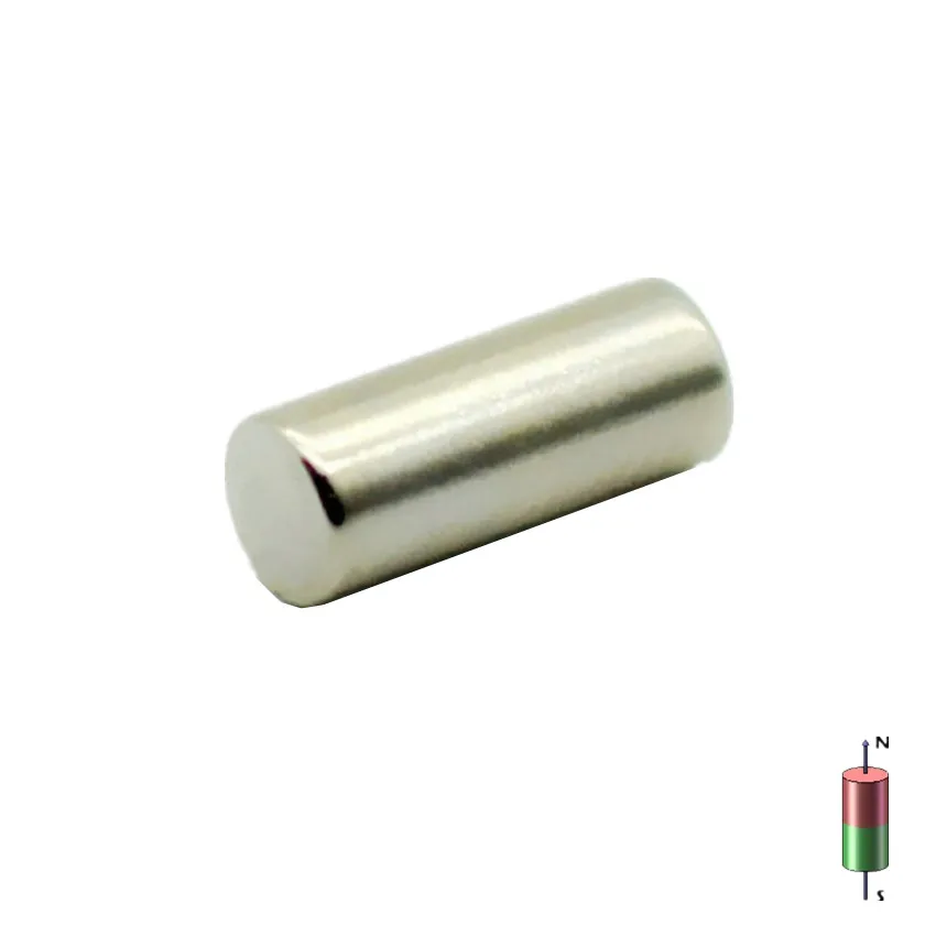 100pcs NdFeB Magnet Rod Dia 4x10 mm Cylinder Grade N42 Permanent ...