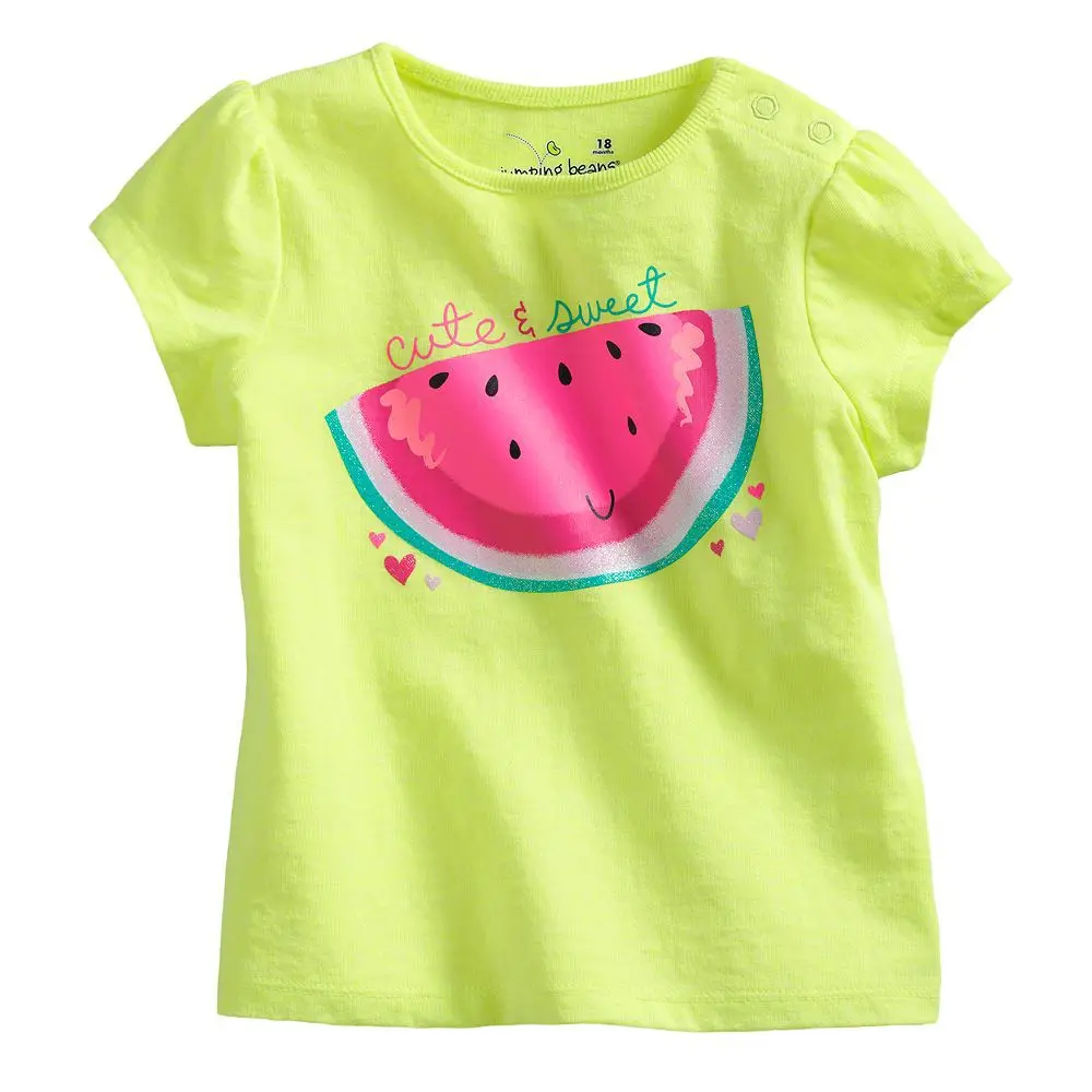 Summer Girls T shirt Brand Jumping beans Children Clothes Lemon Green ...